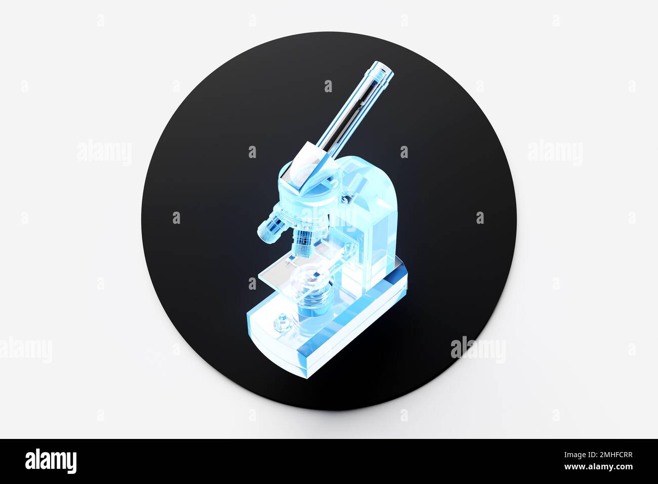 Realistic 3d microscope, laboratory equipment. Microscope for ...