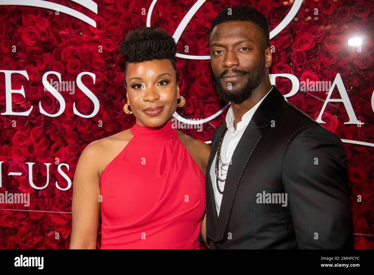 Chinonye Chukwu and Aldis Hodge attend the 2019 Princess Grace Awards ...