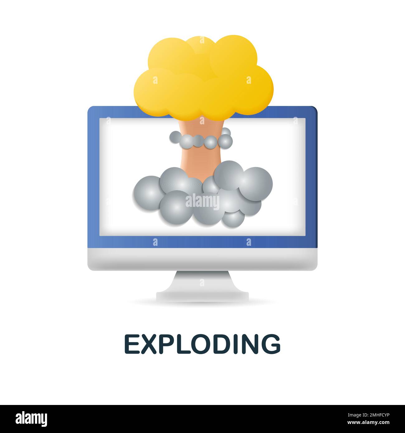 Exploding icon. 3d illustration from performance collection. Creative ...