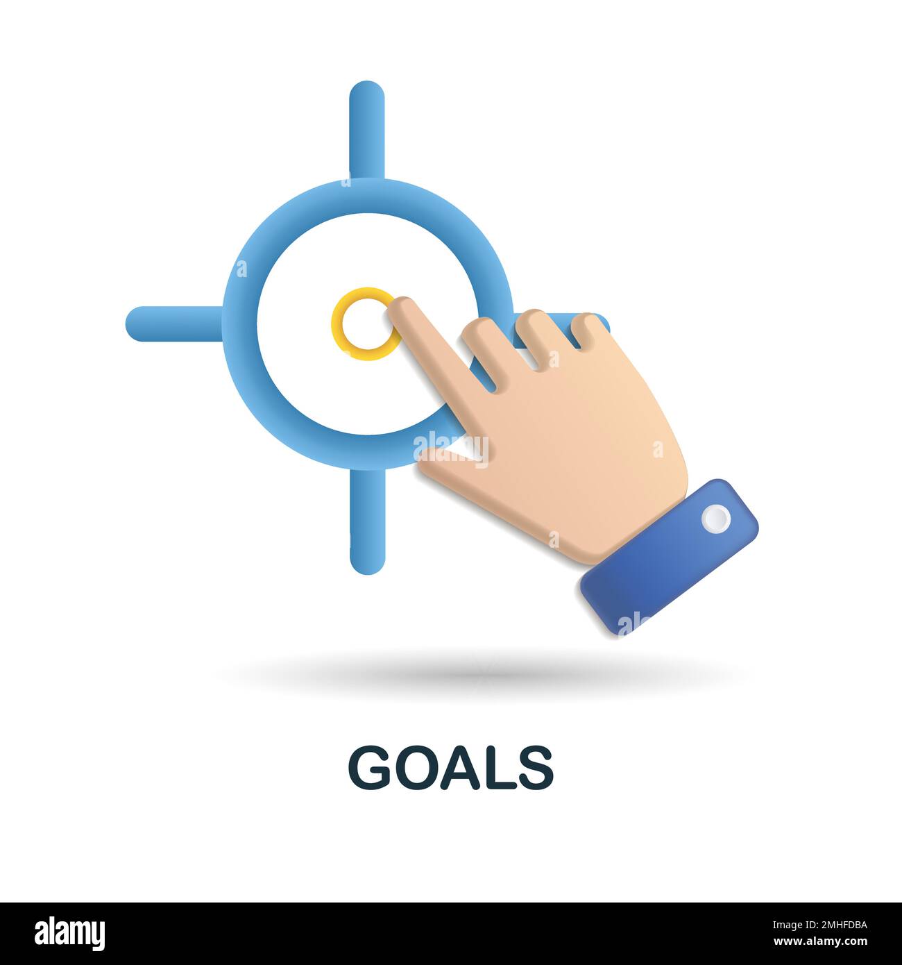 Goals icon. 3d illustration from performance collection. Creative Goals ...