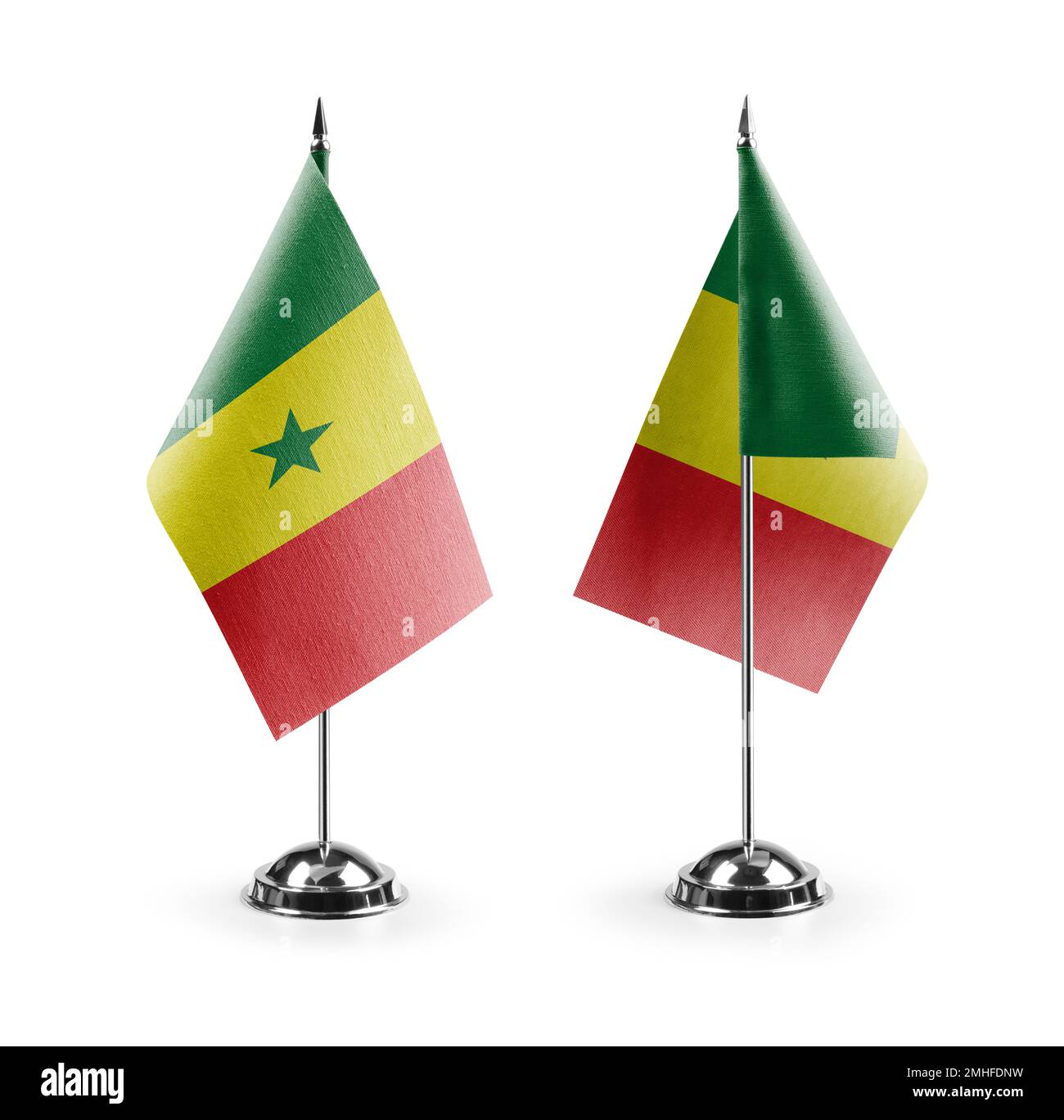 Small national flags of the Senegal on a white background Stock Photo ...