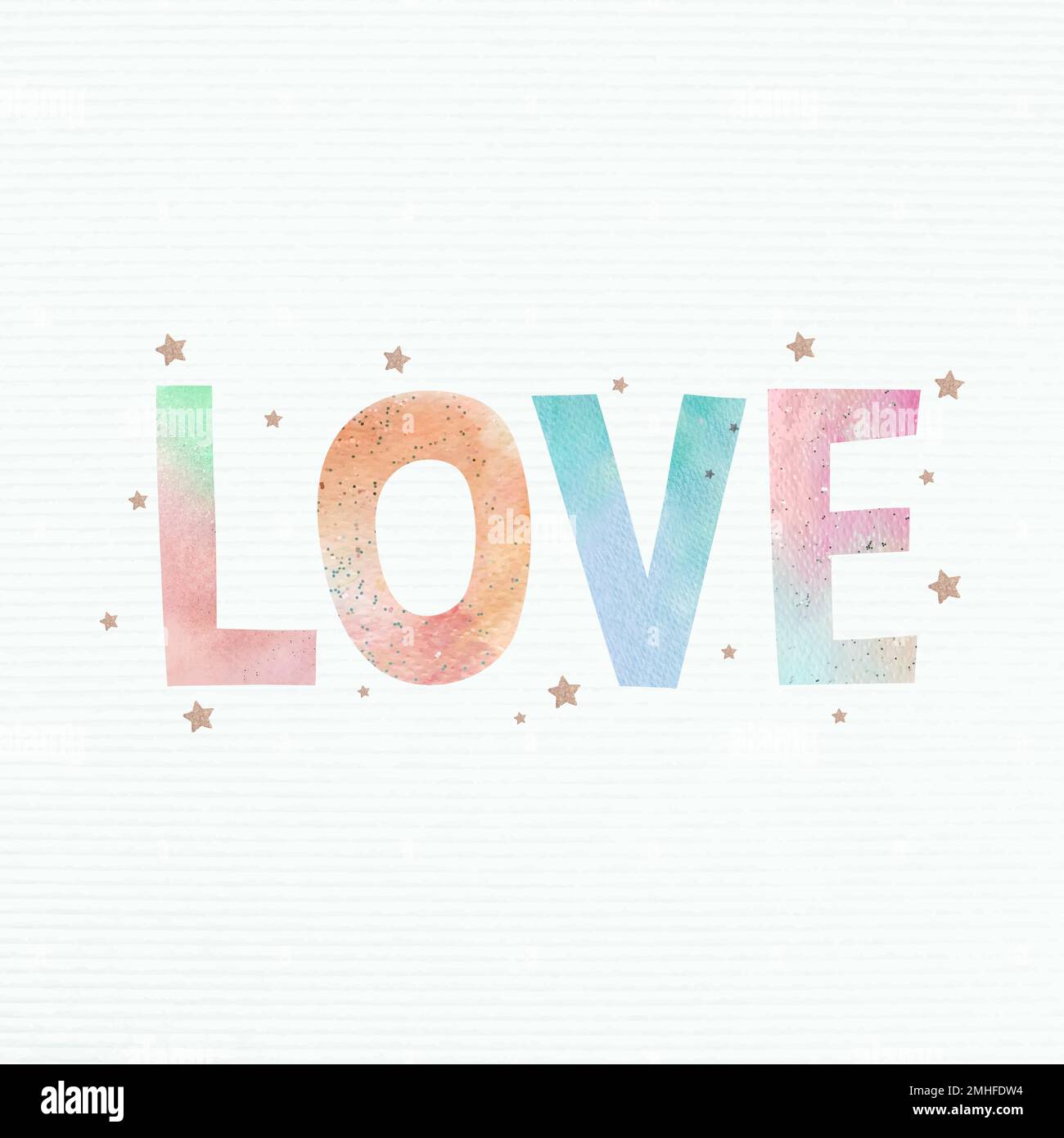 Pastel watercolor word art hi-res stock photography and images - Alamy