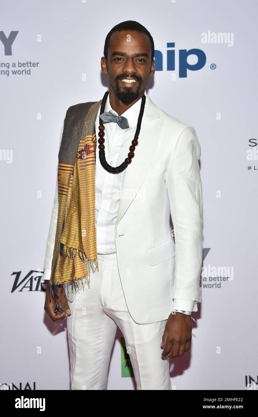 Raphael Logam arrives at the 47th International Emmy Awards gala at the ...