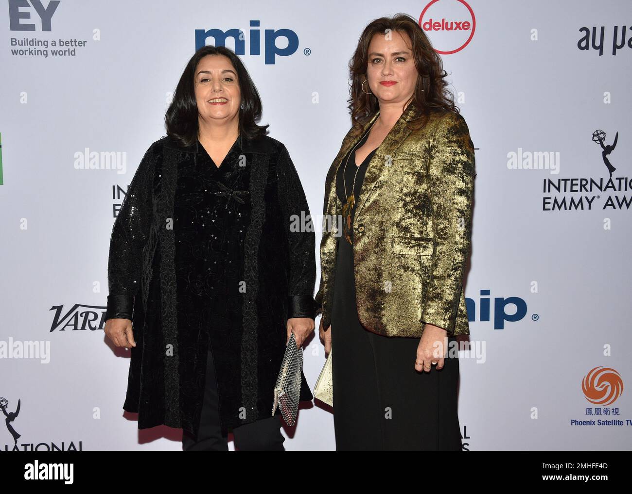 Juana Uribe, left, and Claudia Sanchez arrive at the 47th International ...
