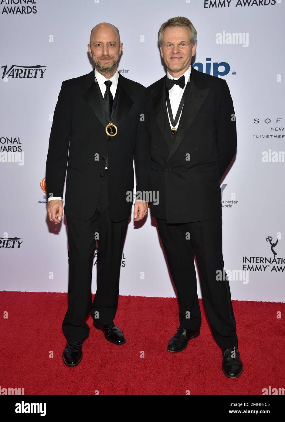 Michael Epstein, left, and Peter Worsley arrive at the 47th ...