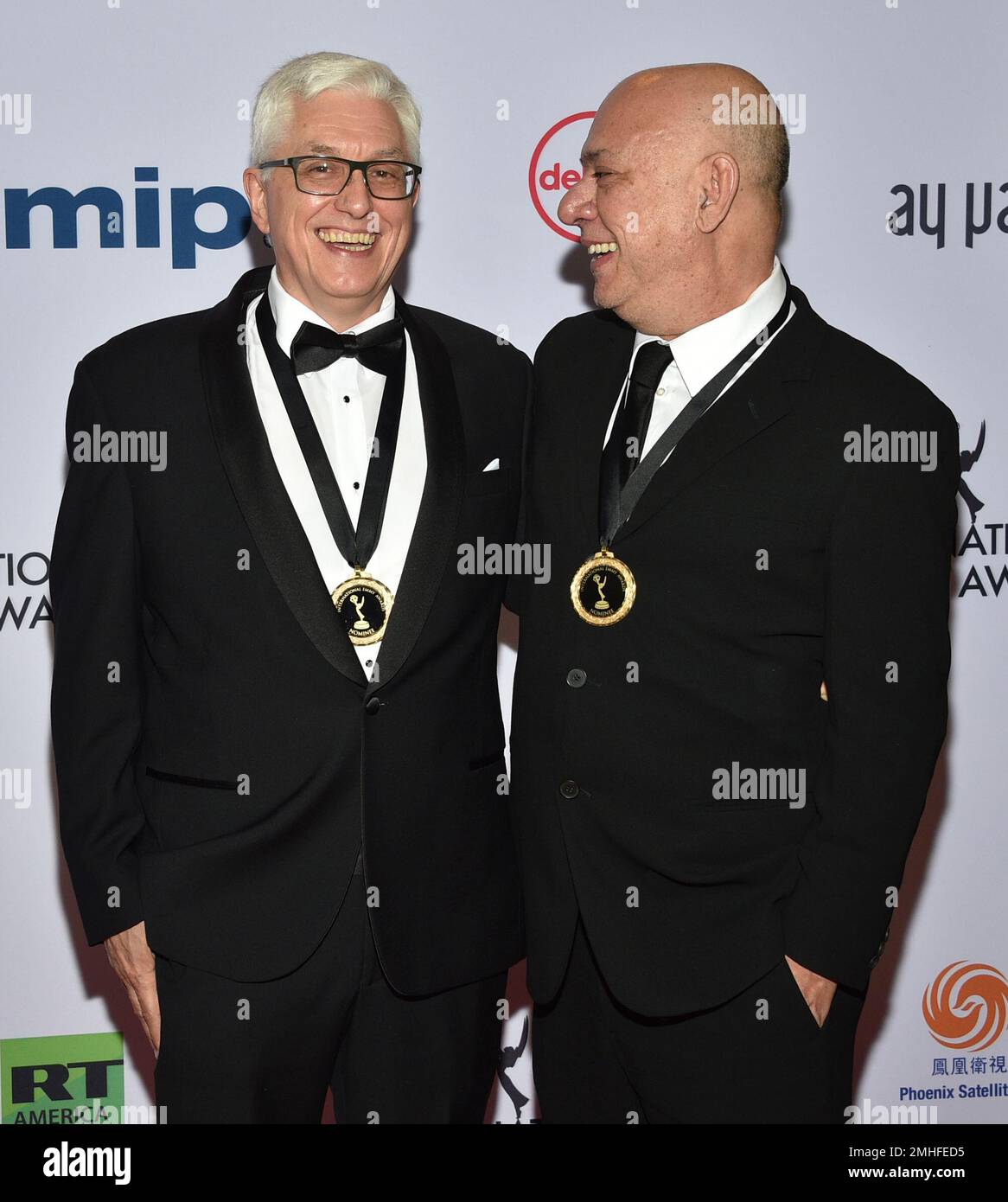 Roberto Rios, left, and Claudio Torres arrive at the 47th International ...