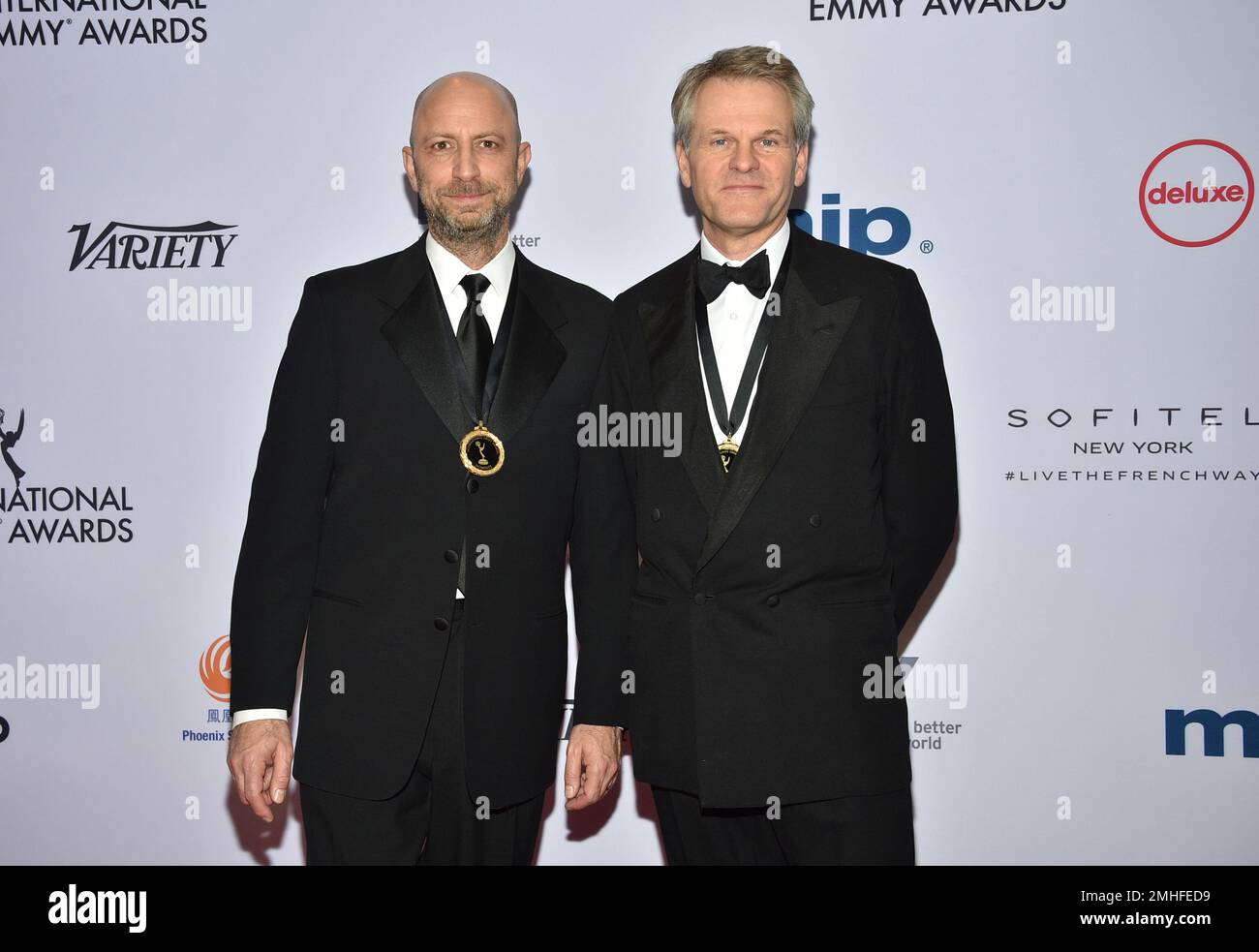 Michael Epstein, left, and Peter Worsley arrive at the 47th ...