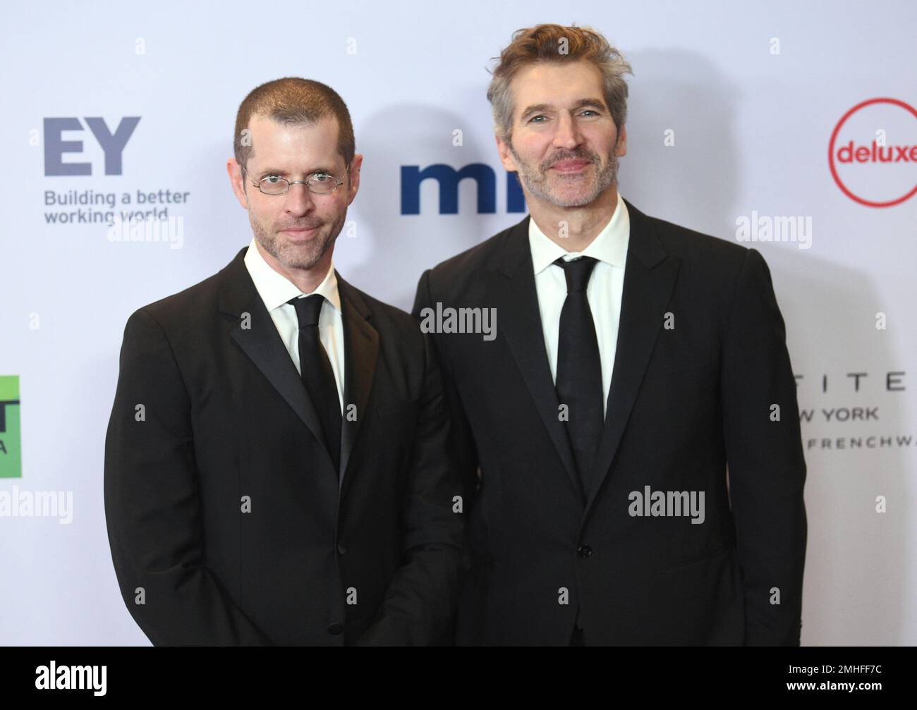 D. B. Weiss, left, and David Benioff arrive at the 47th International ...