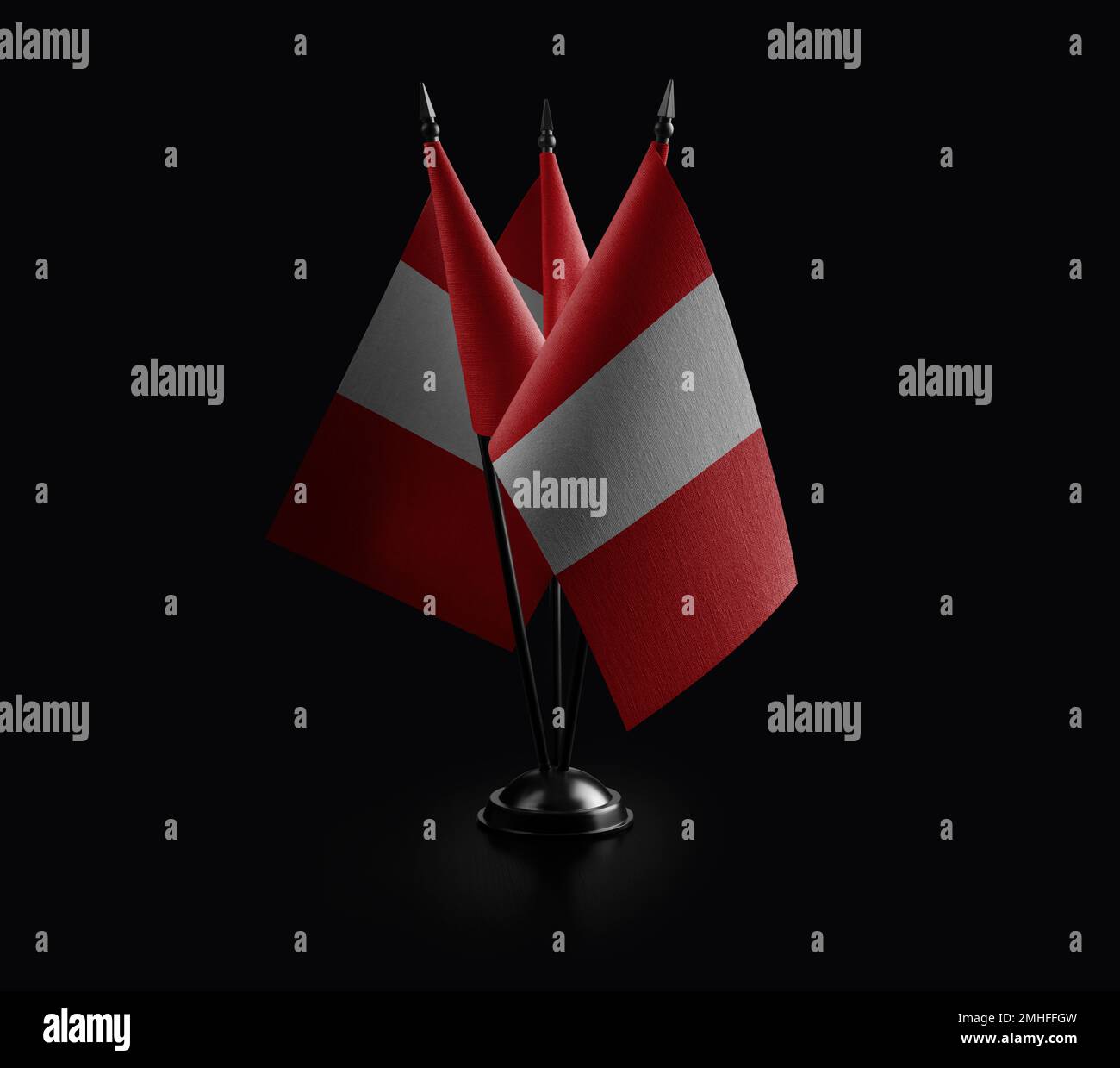 Small national flags of the Peru on a black background Stock Photo - Alamy