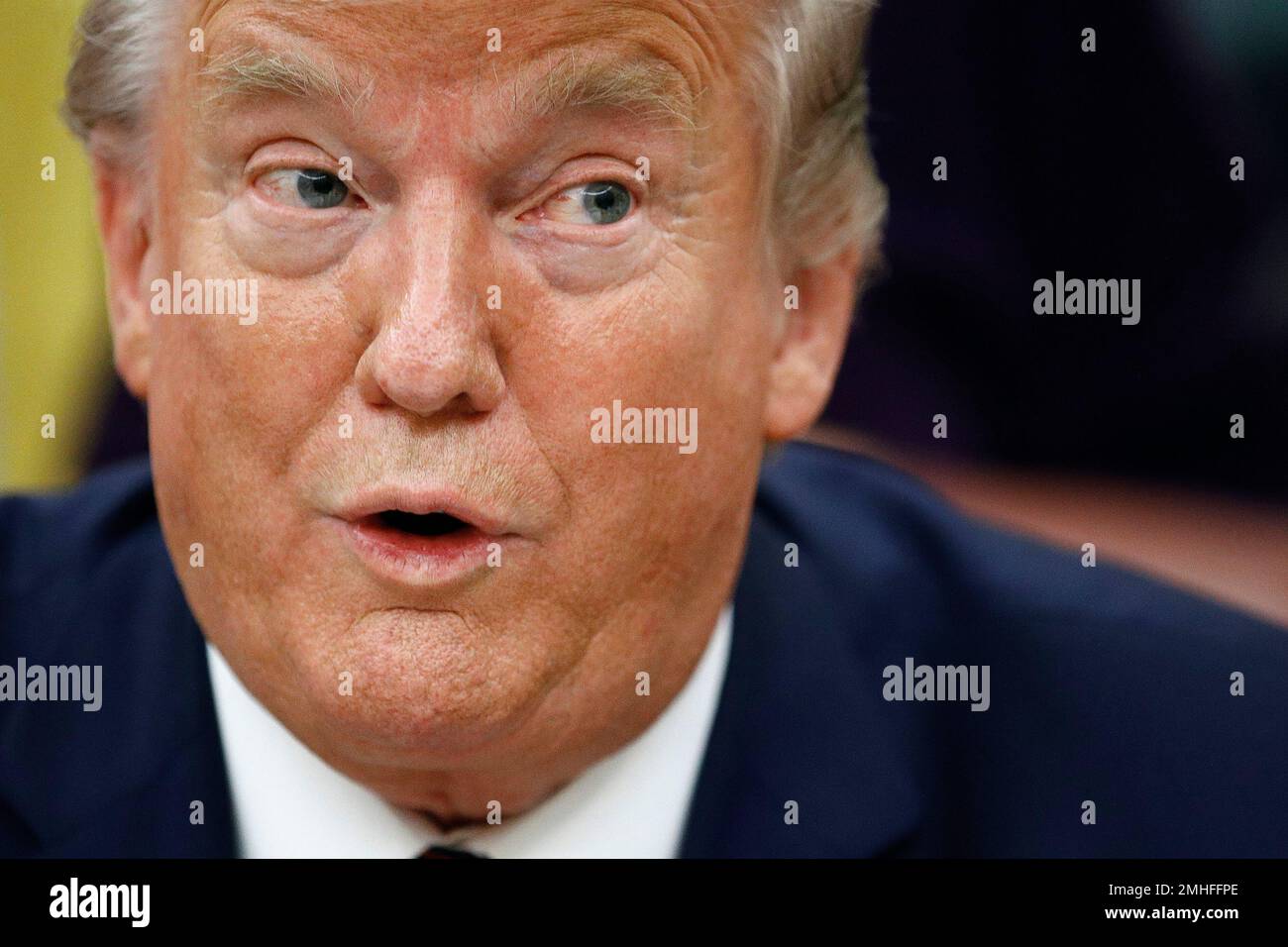 President Donald Trump participates in a bill signing ceremony for the ...