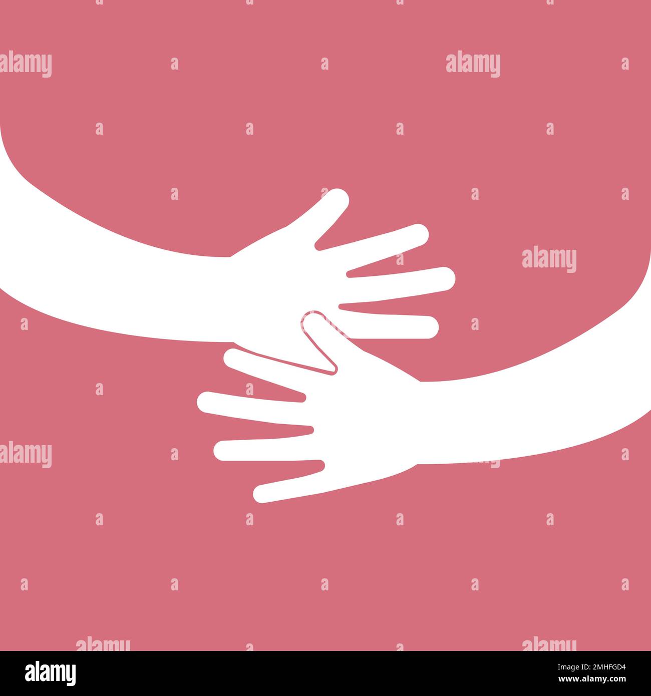 hand embracing logo vector illustration design Stock Vector Image & Art ...