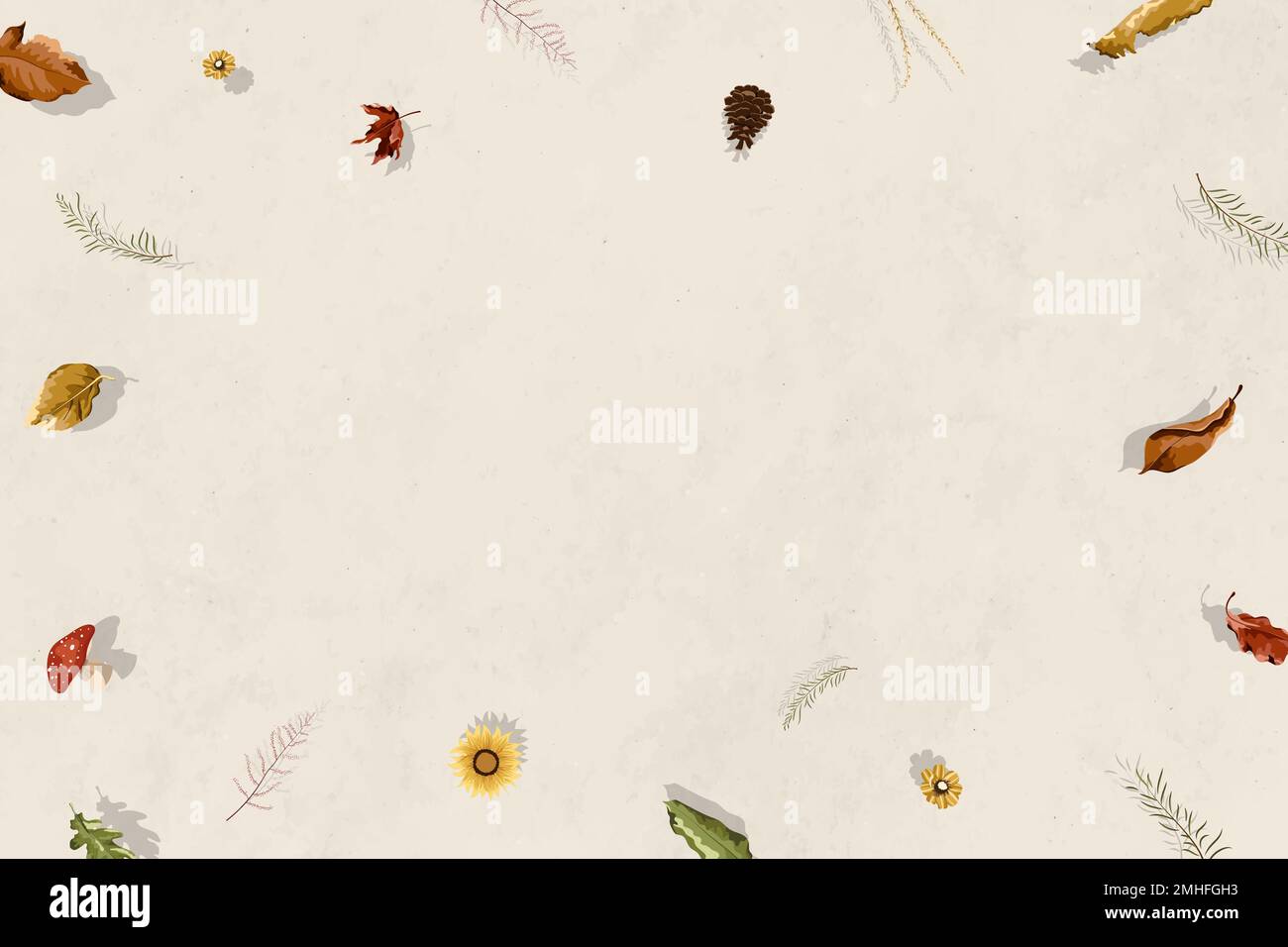 Blank floral autumn frame vector Stock Vector Image & Art - Alamy