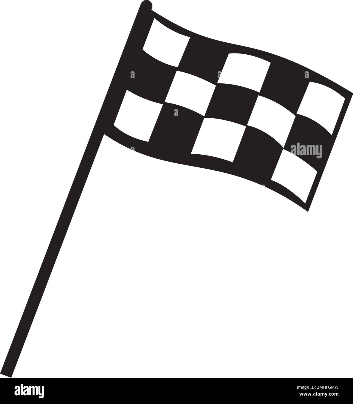 Checkered racing flag icon. Start auto flag and moto racing. Sports car competition victory sign ...