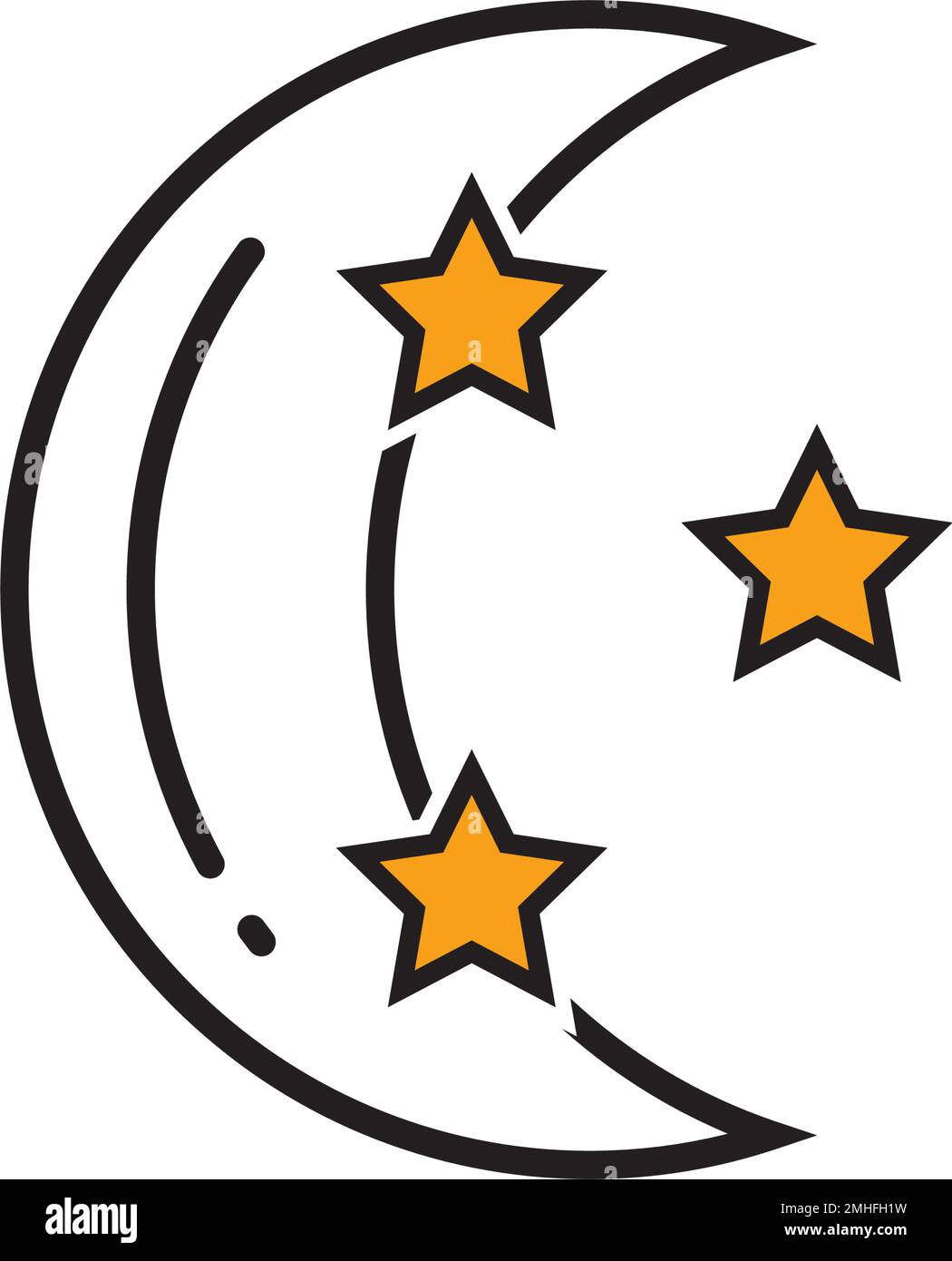 moon vector icon illustration simple design Stock Vector Image & Art ...