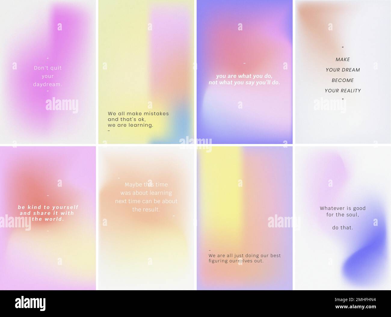 Social media post vector set colorful background Stock Vector Image ...