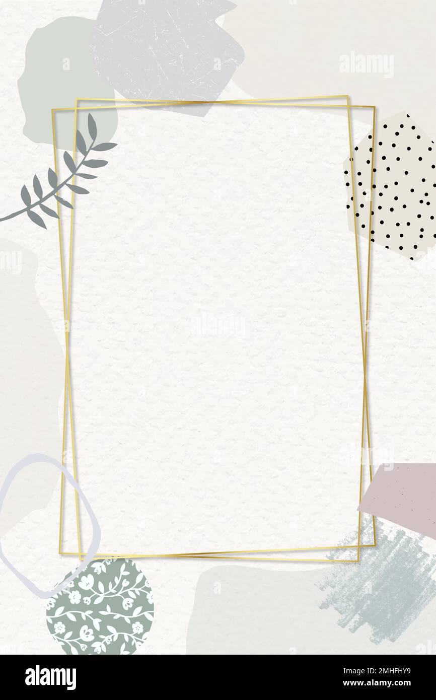 Blank geometric rectangle frame background vector Stock Vector Image ...