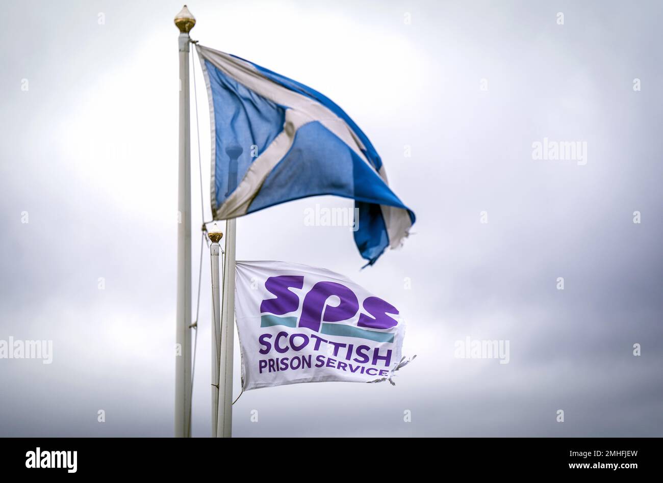 File photo dated 09/06/22 of the Saltire and Scottish Prison Service ...