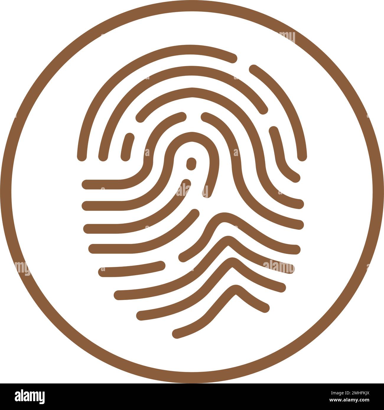 fingerprint logo vector illustration simple design Stock Vector Image ...