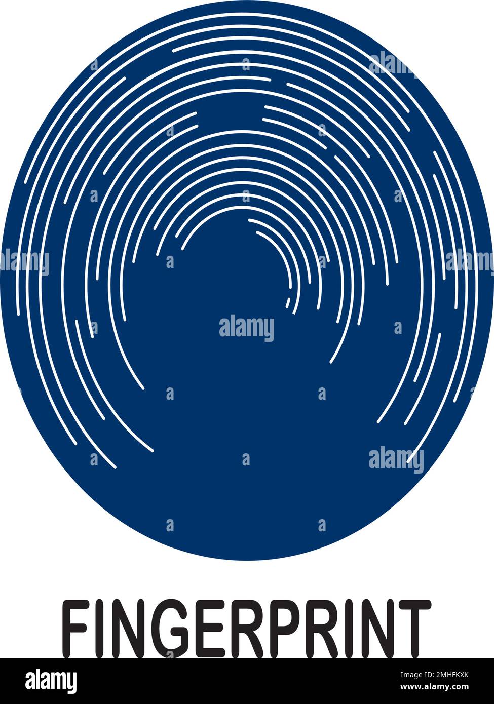 fingerprint logo vector illustration simple design Stock Vector Image ...