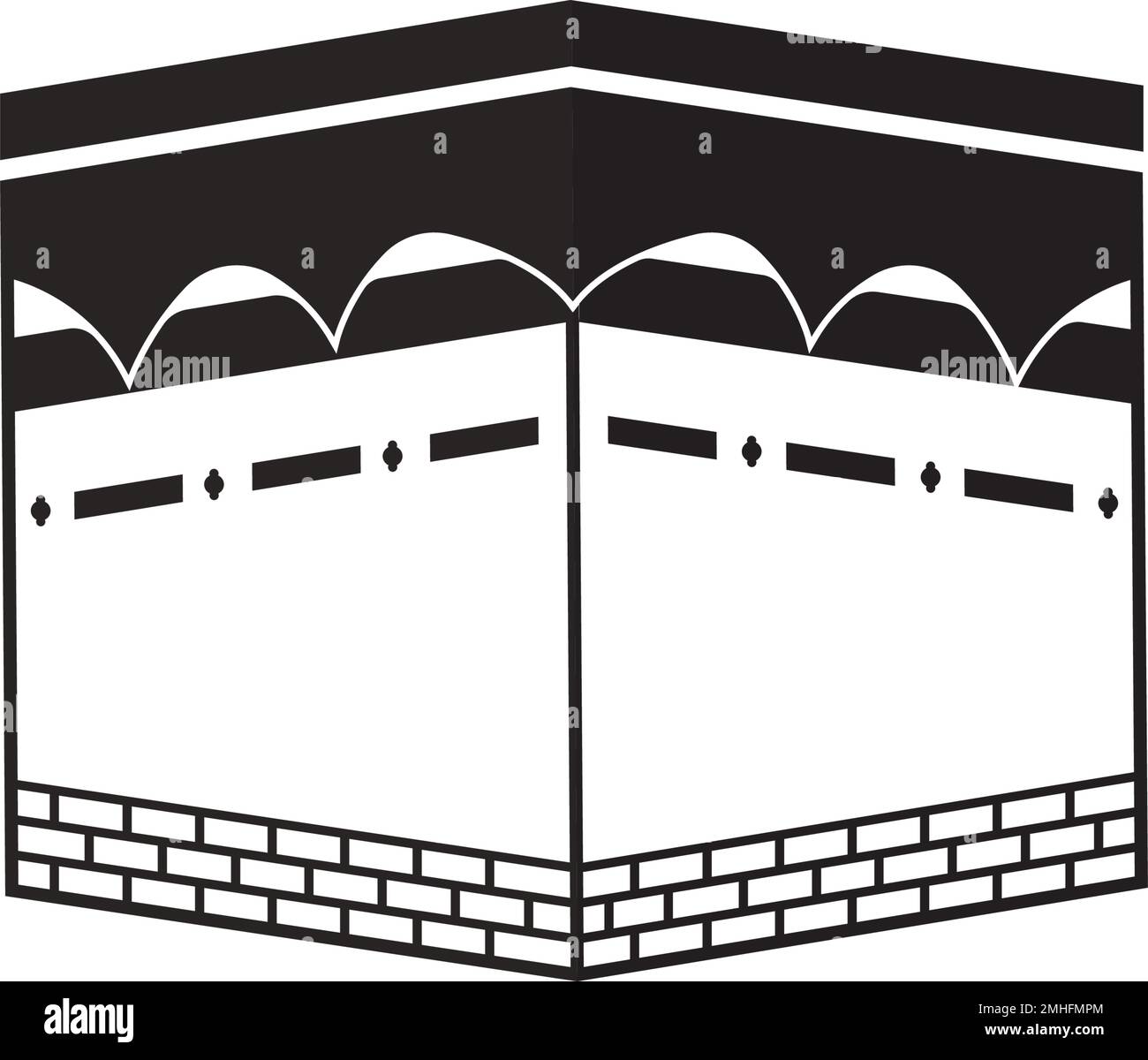 kaaba vector icon. the mecca of worship for Muslims, logo design ...