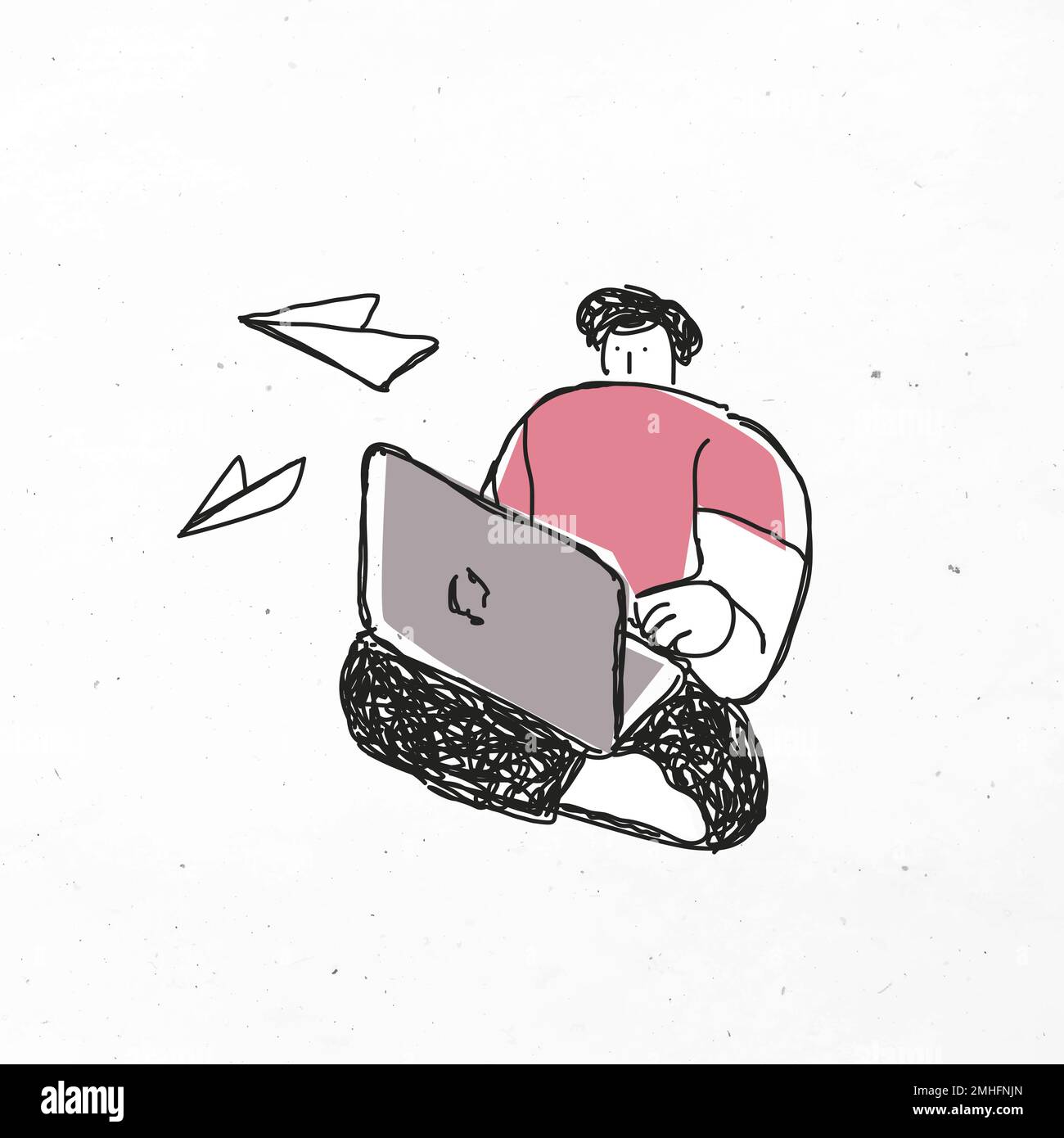 Man playing laptop vector clipart Stock Vector Image & Art - Alamy