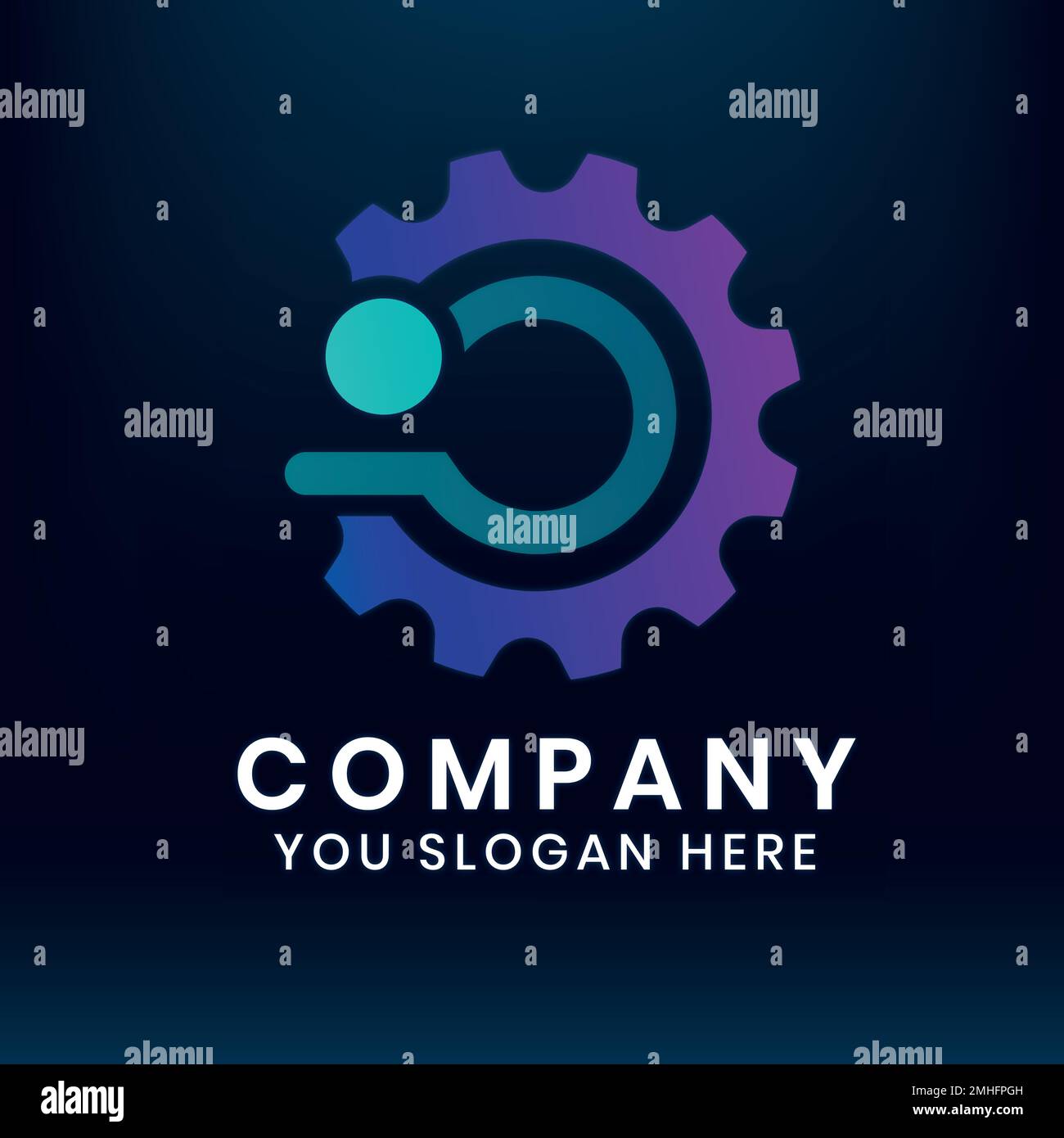 Gradient engine editable slogan vector icon design Stock Vector Image ...