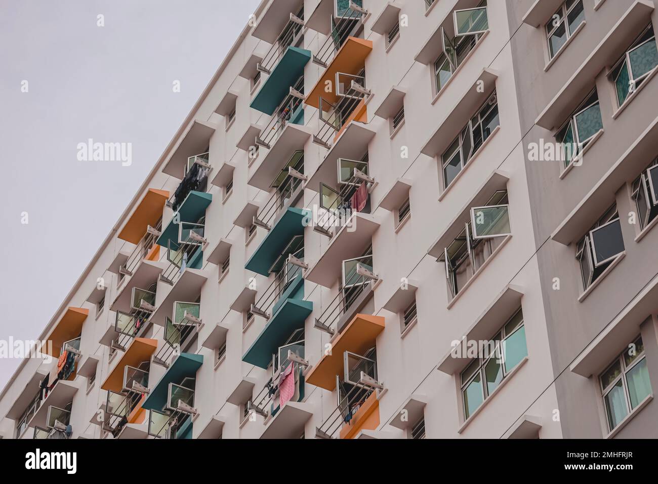 A colorful HDB building in Jurong West, Singapore Stock Photo - Alamy