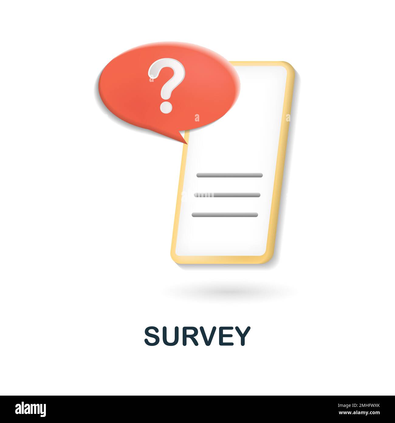 Survey icon. 3d illustration from performance collection. Creative ...