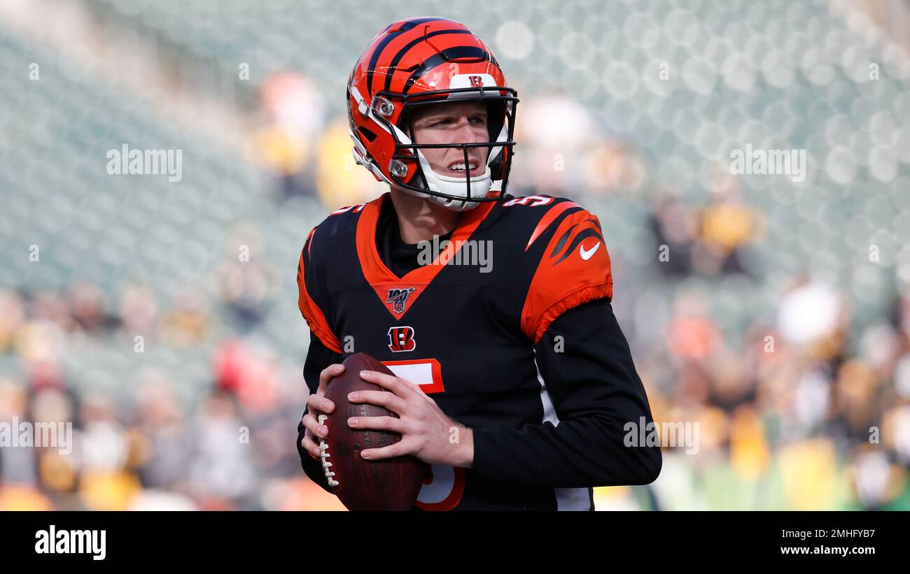 Cincinnati Bengals quarterback Ryan Finley practices before an NFL ...