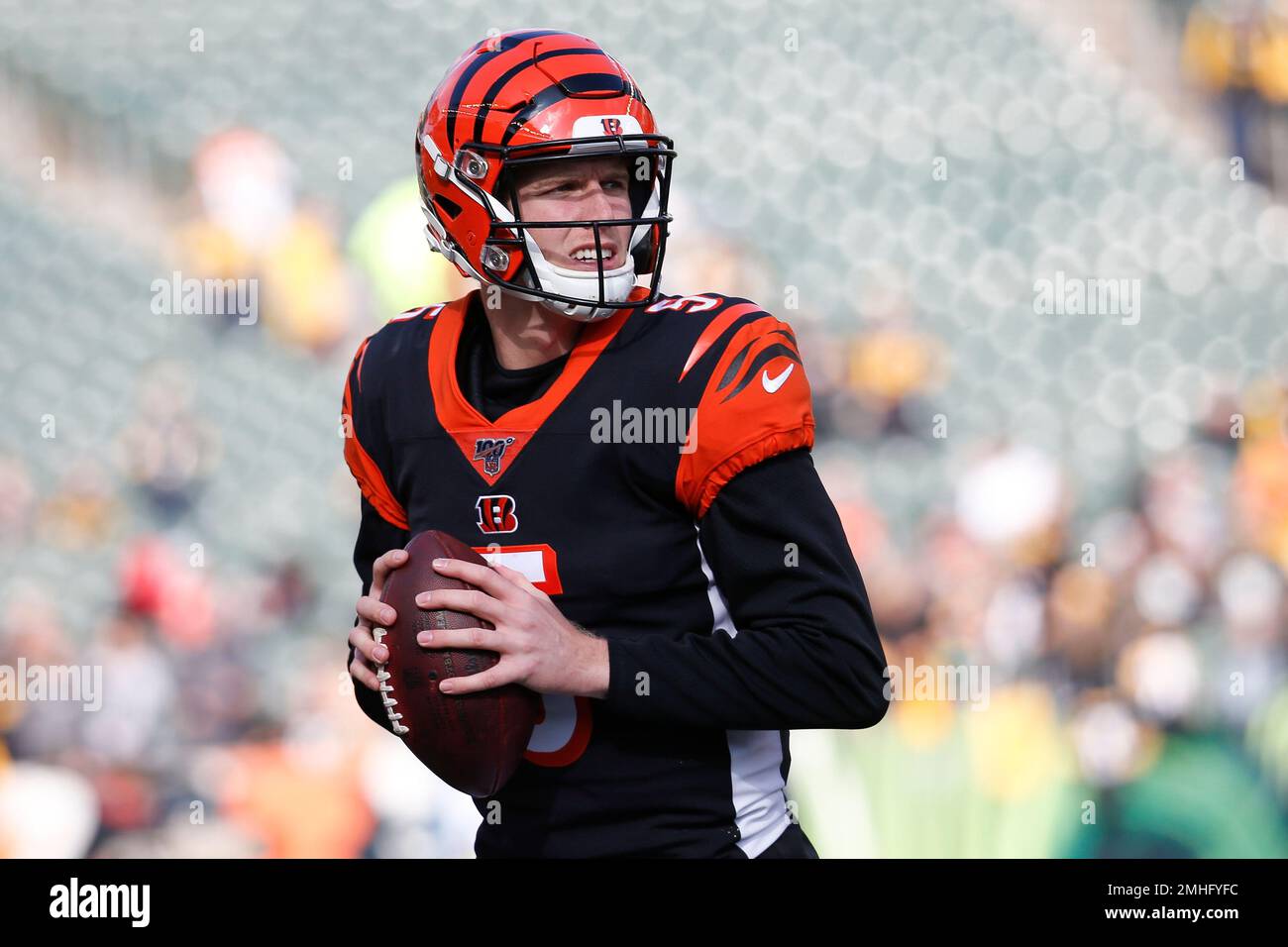 Cincinnati Bengals quarterback Ryan Finley practices before an NFL ...