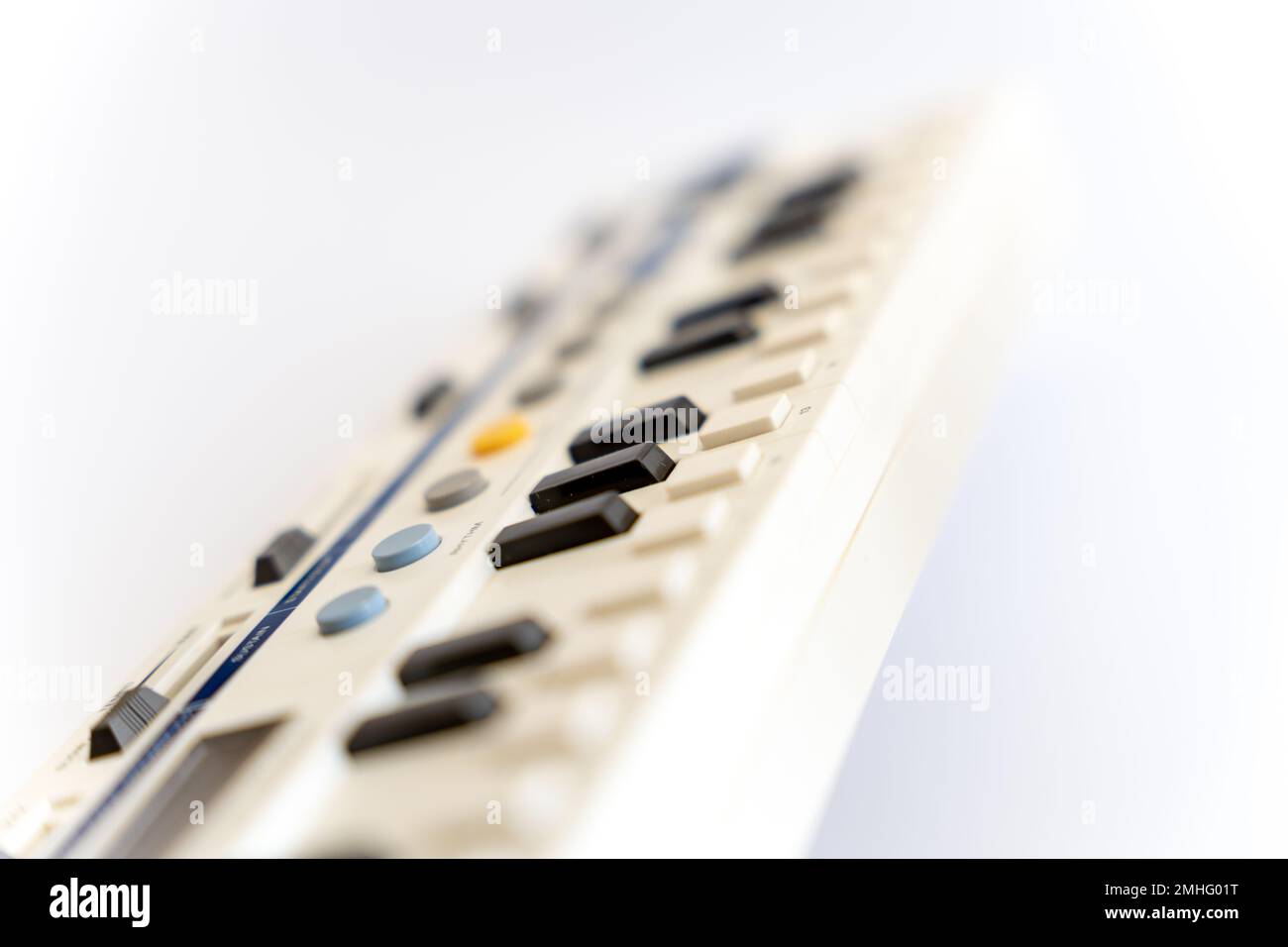 Electric piano mini key on white background, isolate background. Music ...