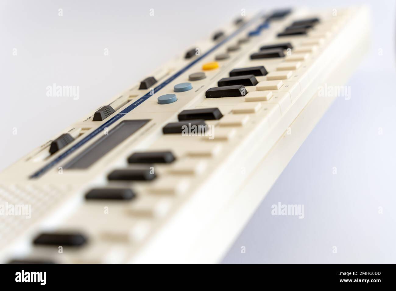 Electric piano mini key on white background, isolate background. Music ...