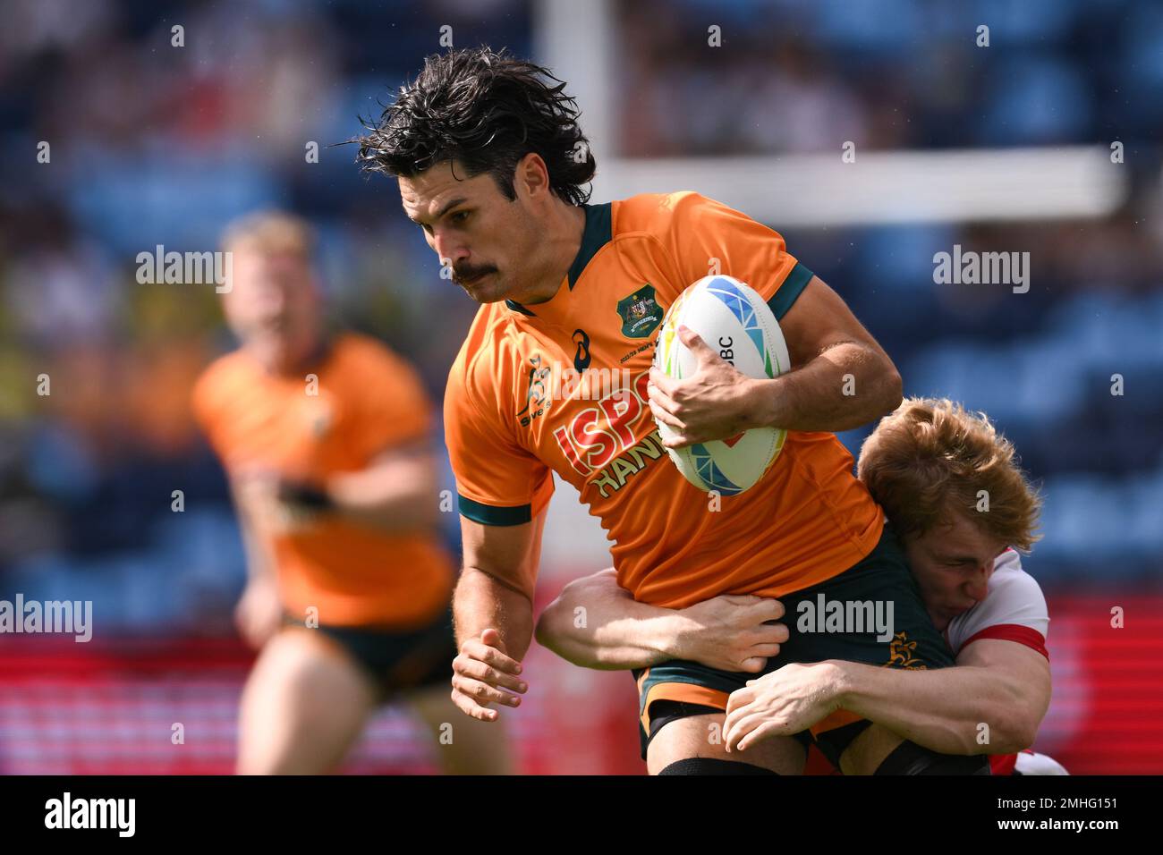 Henry Paterson of Australia runs the ball during the HSBC Sydney Sevens ...