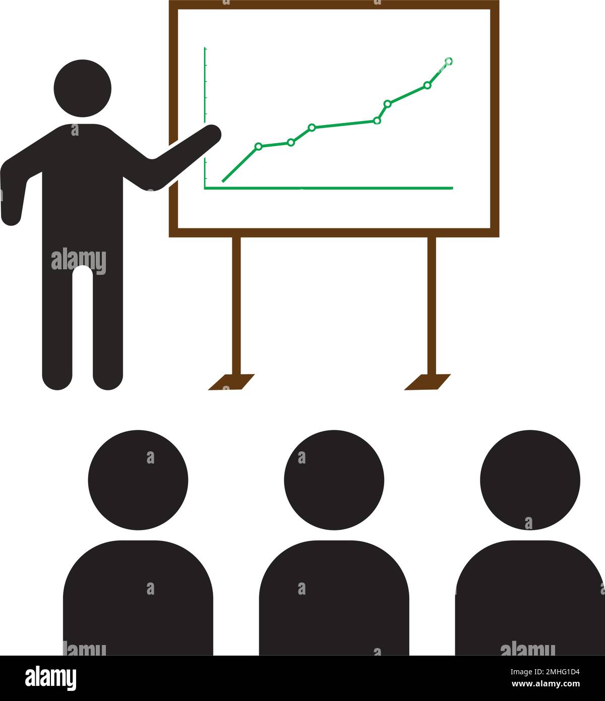 Presentation Icon. Business Activity Illustration, simple vector design ...