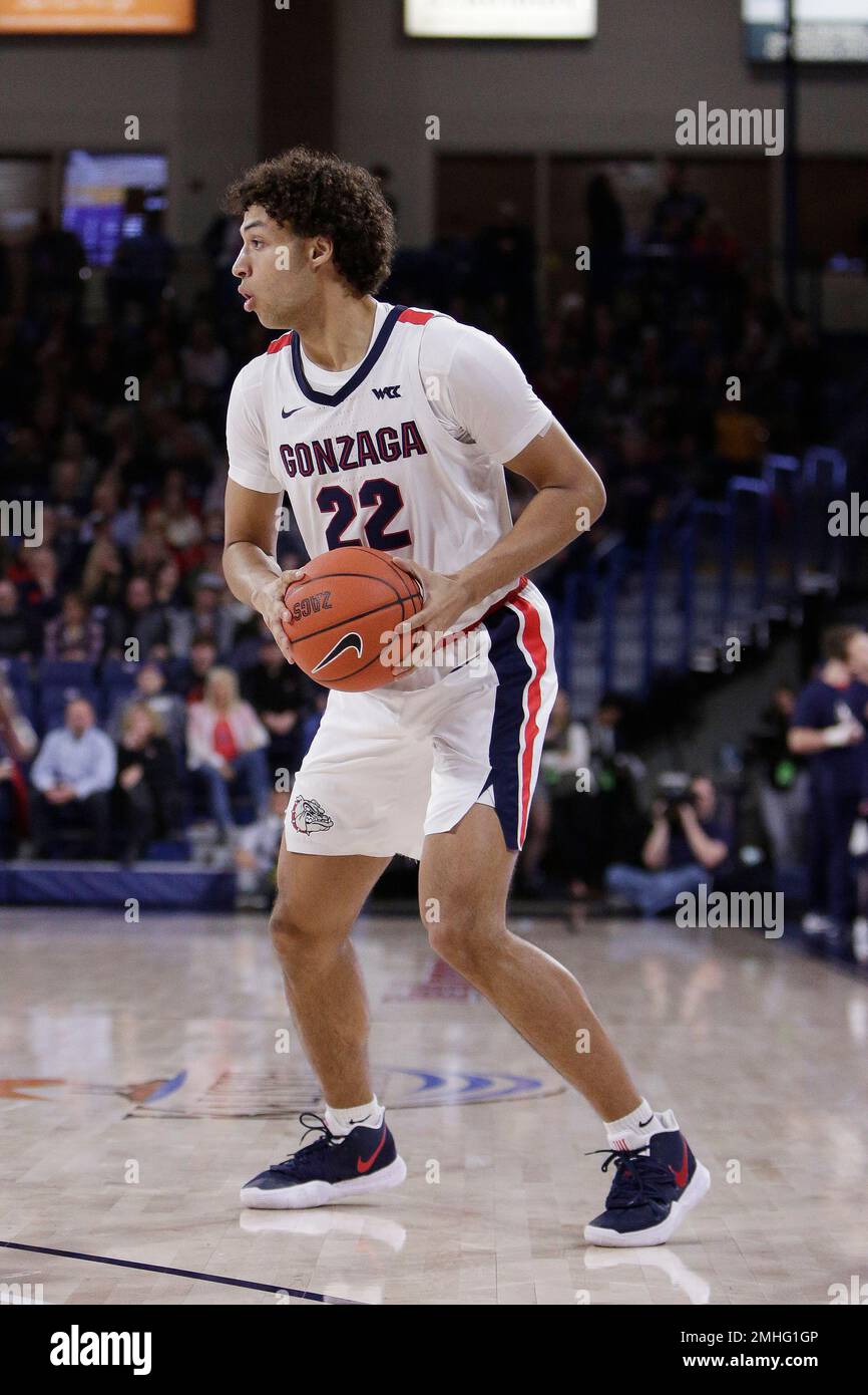 Gonzaga forward Anton Watson (22) looks to pass during the second half ...
