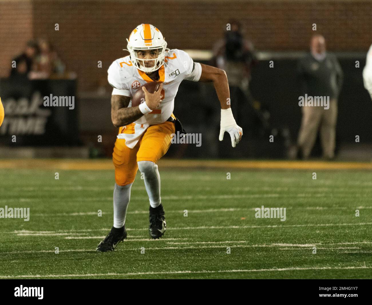 Tennessee quarterback Jarrett Guarantano runs the ball during the third ...