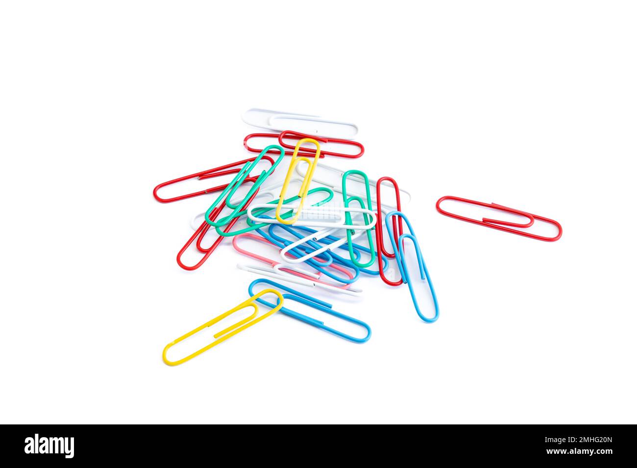 Paper clip or office bind clip, stationery, realistic object on ...