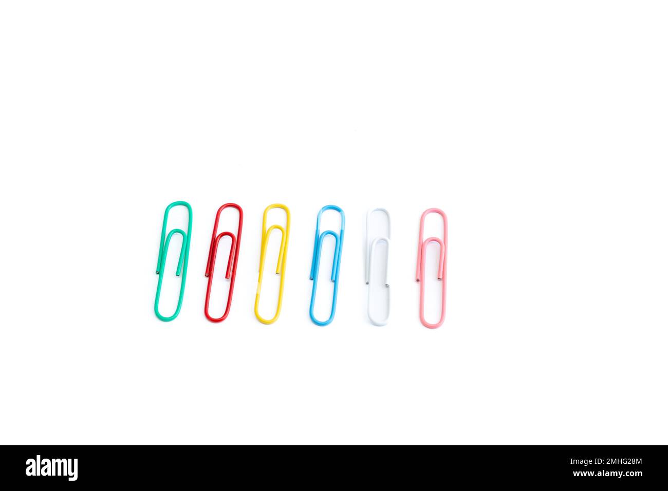 Paper clip or office bind clip, stationery, realistic object on ...