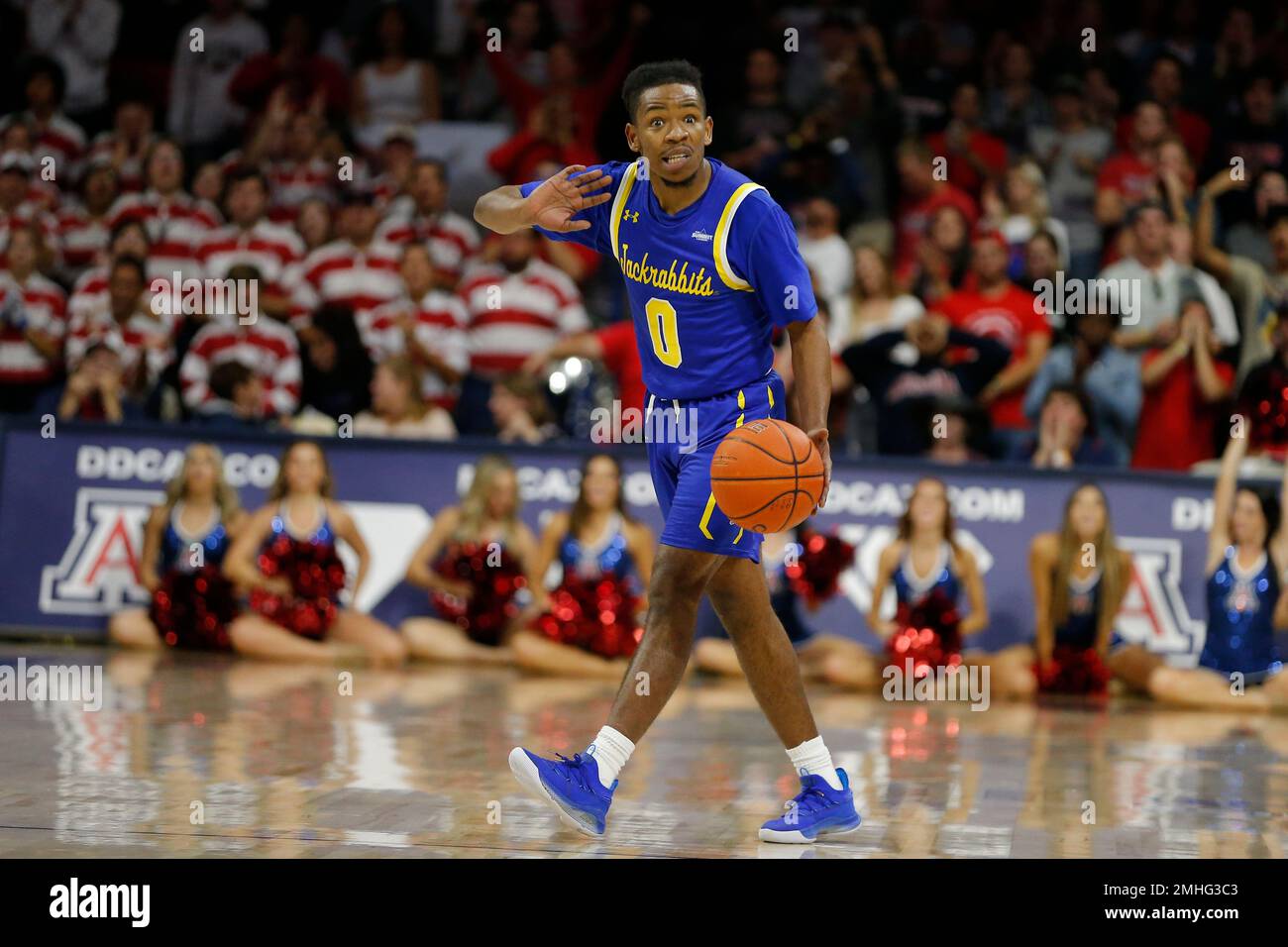 South Dakota State guard Brandon Key (0) in the first half during an ...