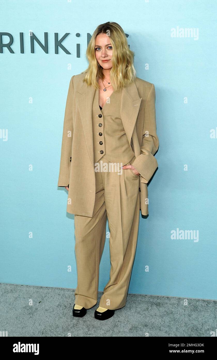 Meredith Hanger poses at the premiere of the Apple TV+ series ...