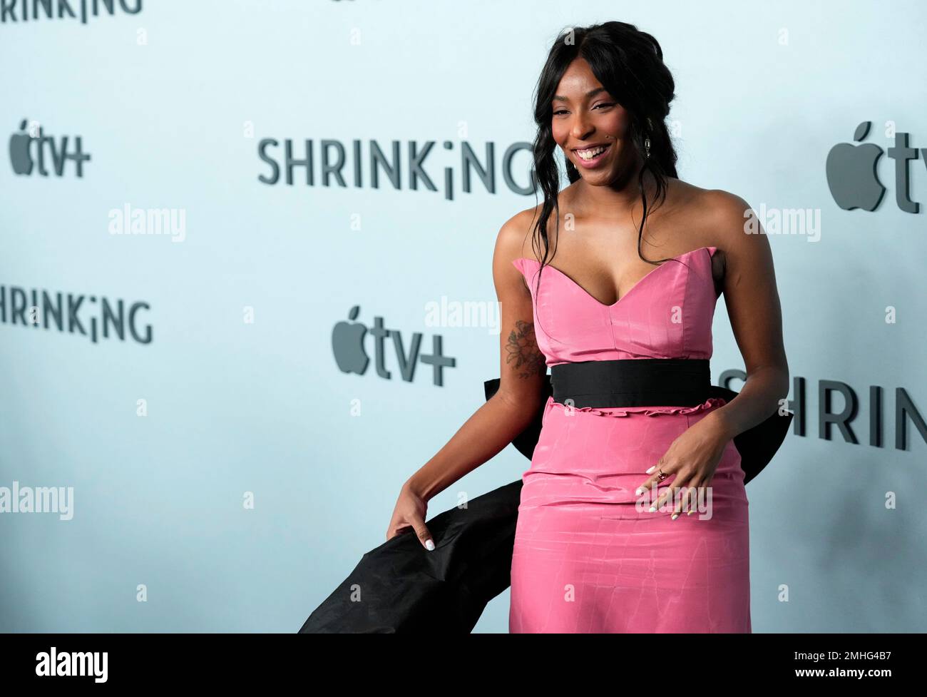 Jessica Williams poses at the premiere of the Apple TV+ series ...