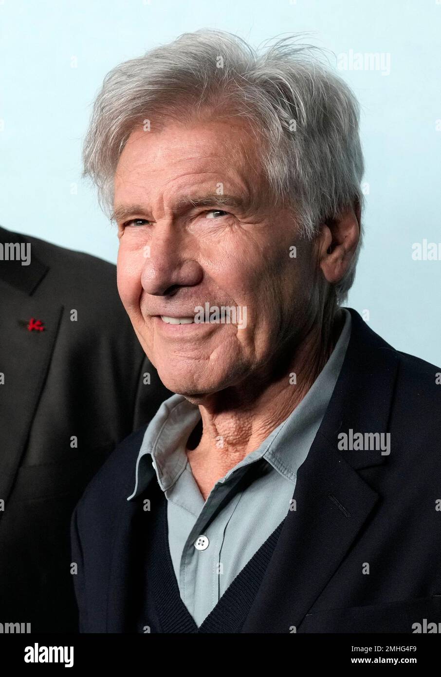 Harrison Ford poses at the premiere of the Apple TV+ series "Shrinking ...