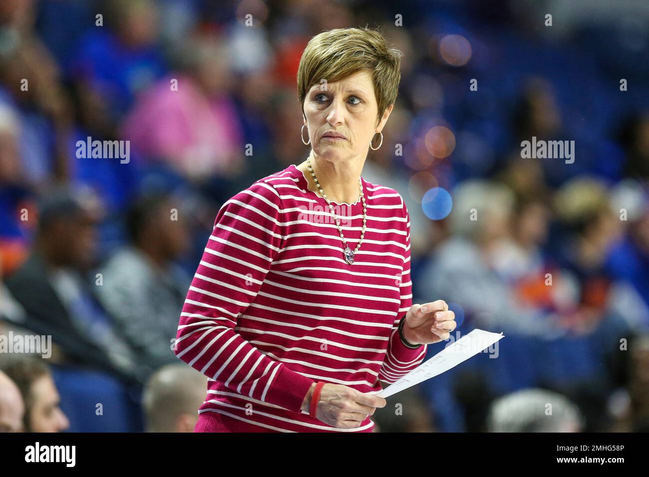 Indiana head coach Teri Moren during the first half of an NCAA women's ...