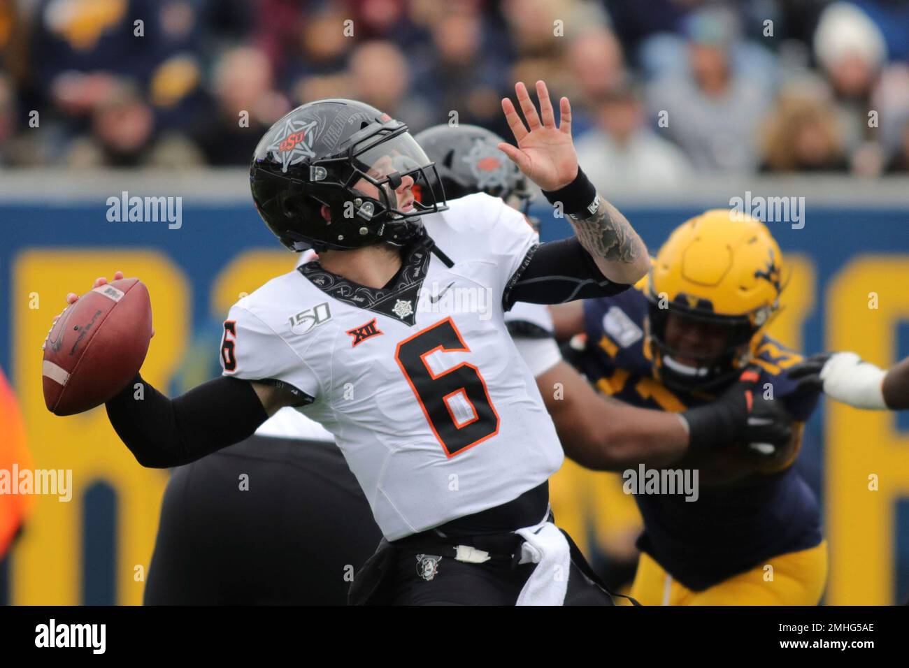 Oklahoma State quarterback Dru Brown throws during their NCAA college ...