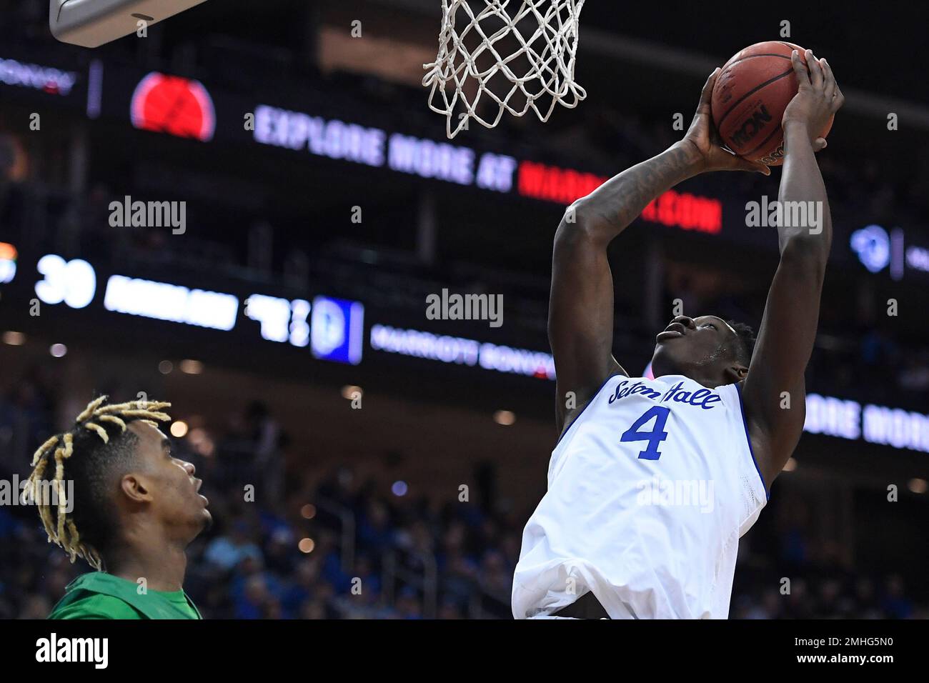 Seton Hall forward Tyrese Samuel (4) attempts a basket as Florida A&M ...