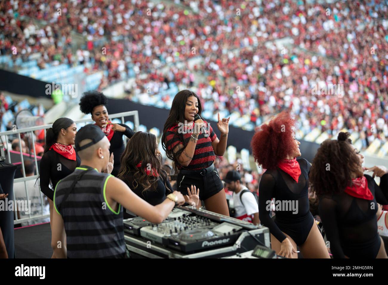 Brazilian singer Ludmilla performs at a pre-game watch party at the ...