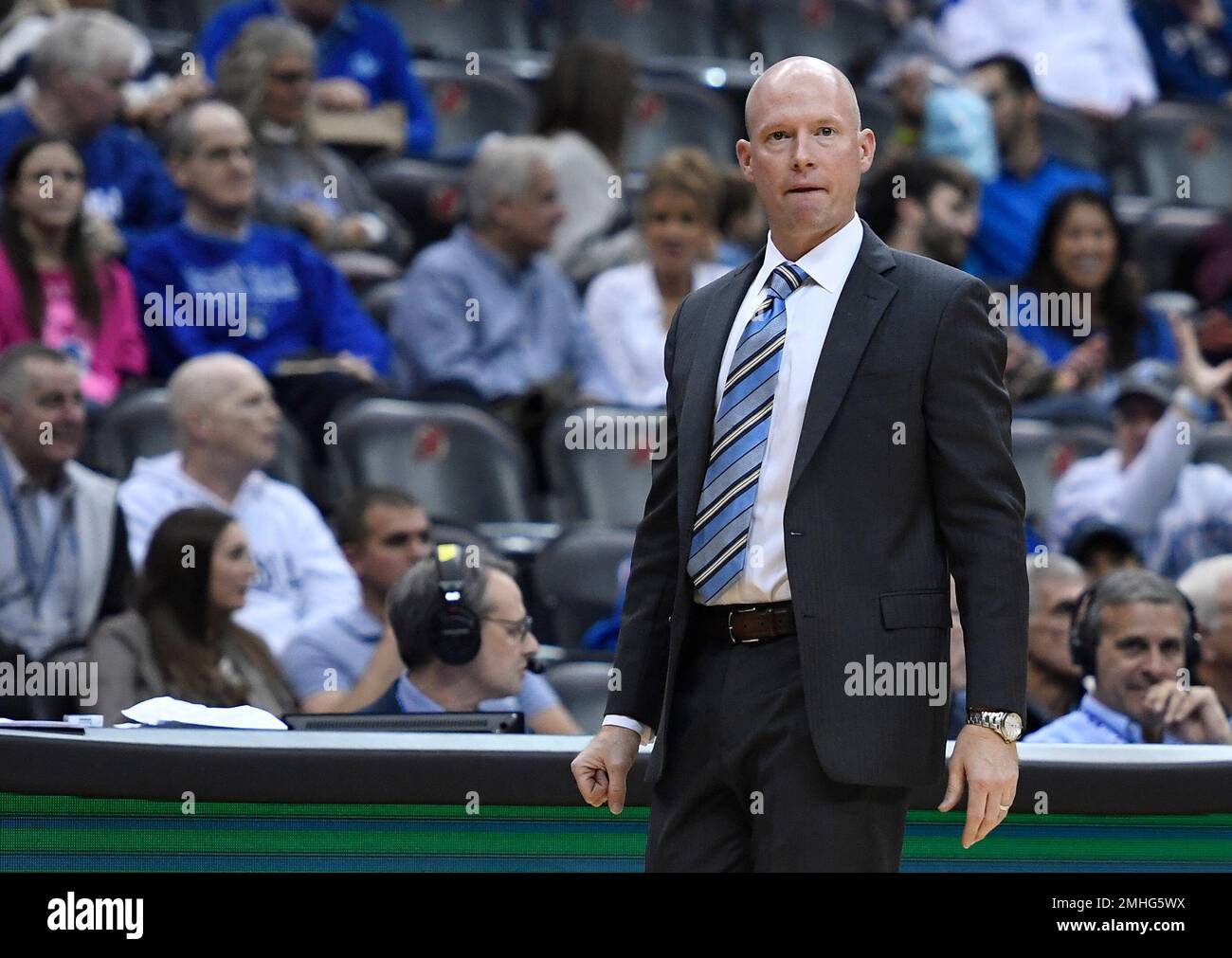 Seton Hall head coach Kevin Willard looks on during the first half of ...