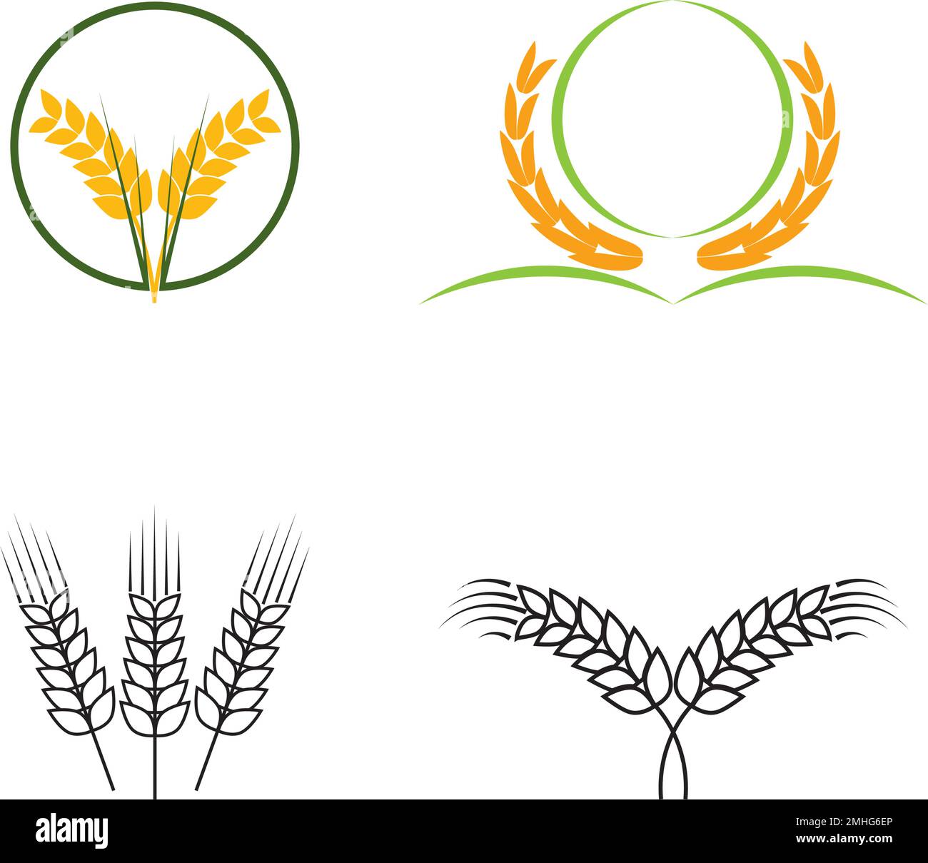 Wheat Agriculture logo. vector illustration symbol design Stock Vector ...