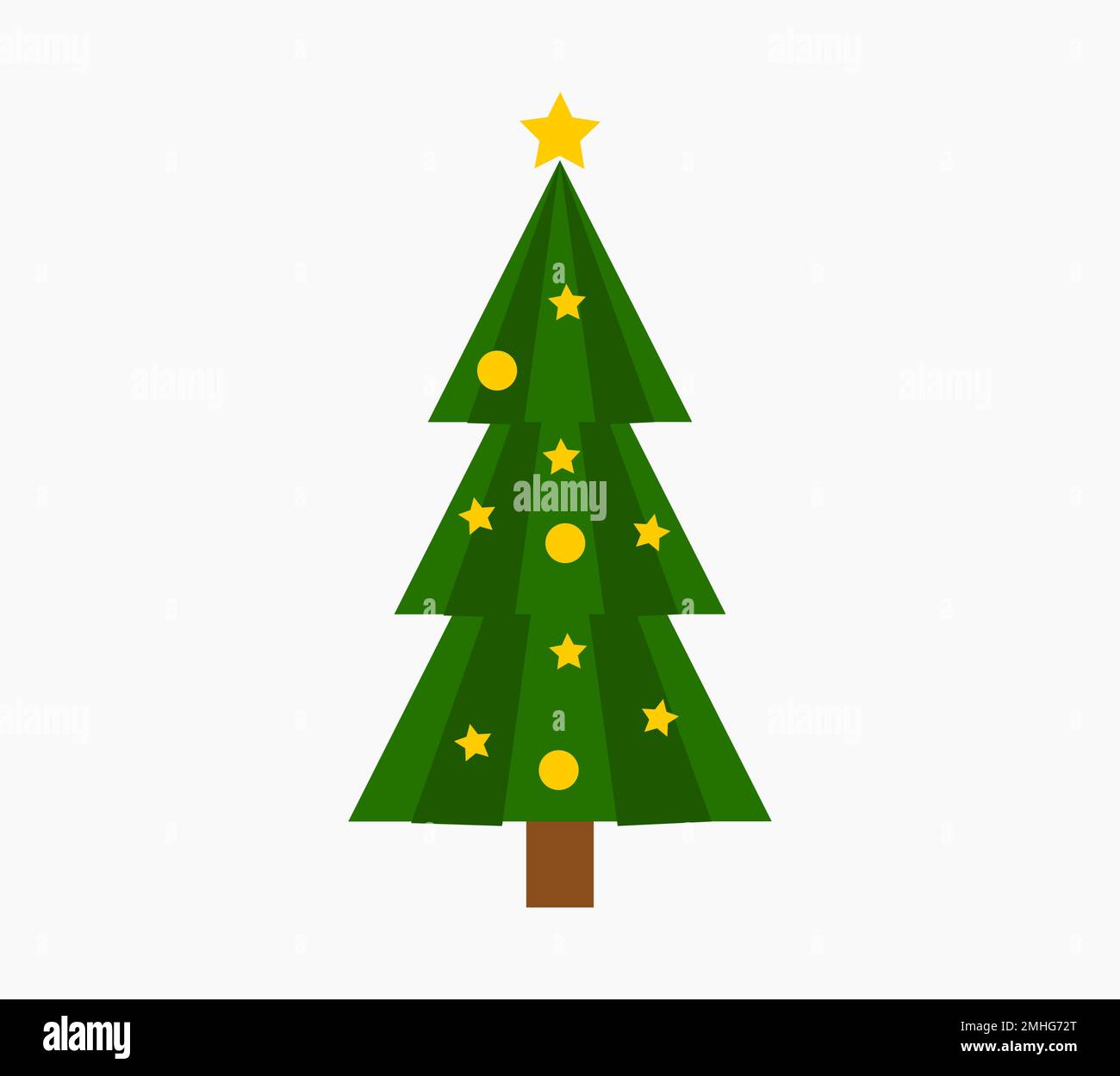 Christmas tree decorated symbol. Vector illustration Stock Vector Image ...