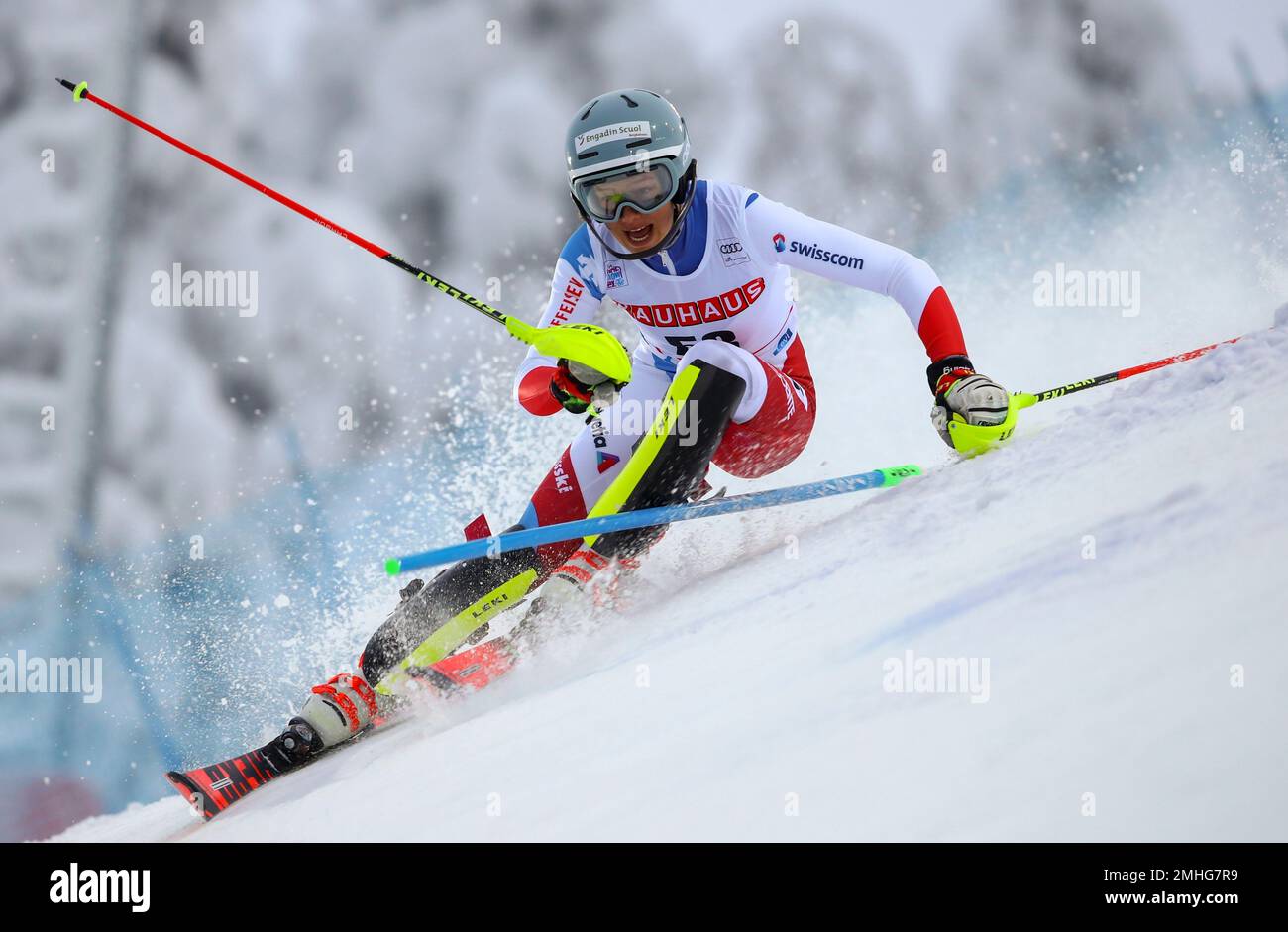 Switzerland's Selina Egloff competes during an alpine ski, women's ...